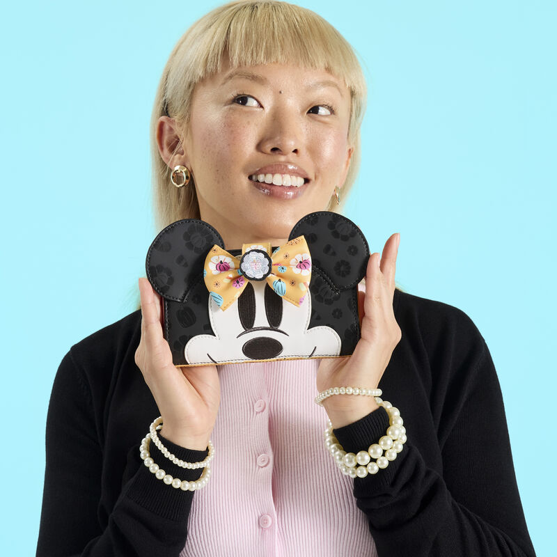 Minnie Mouse Cosplay Floral Pumpkin Flap Wallet | Loungefly