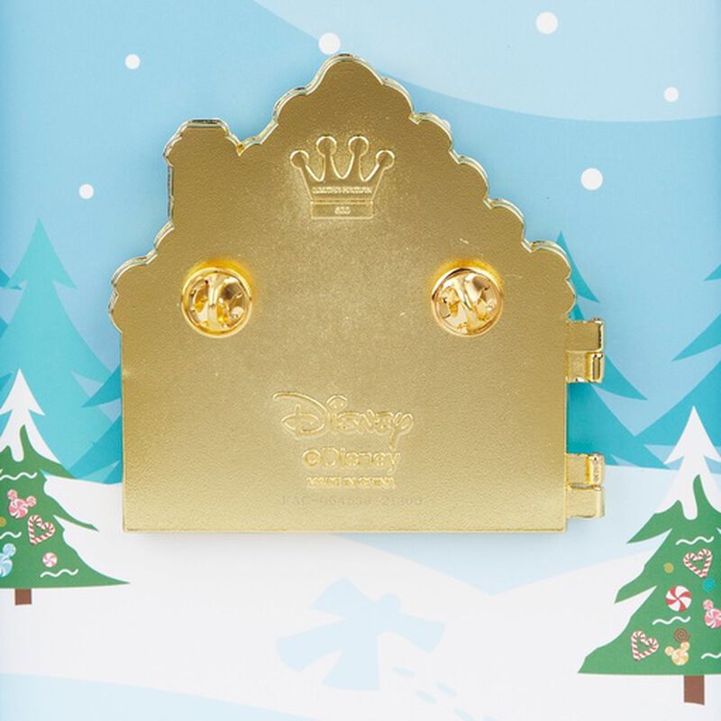 Disney Gingerbread House Mickey and Minnie Mouse Hinged Enamel Pin
