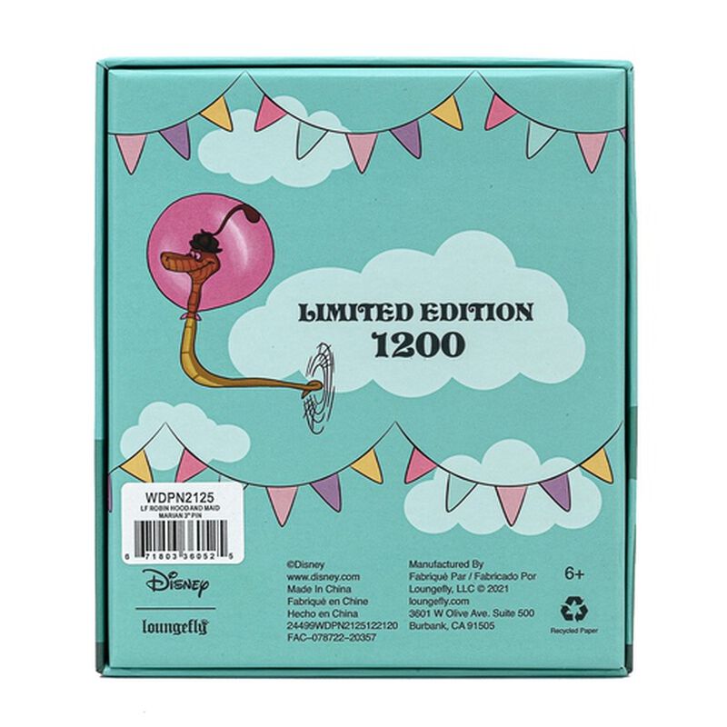 Disney Robin Hood Rescues Maid Marian Collector Box Sliding Enamel Pin