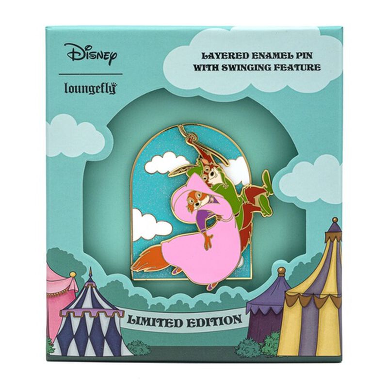 Disney Robin Hood Rescues Maid Marian Collector Box Sliding Enamel Pin