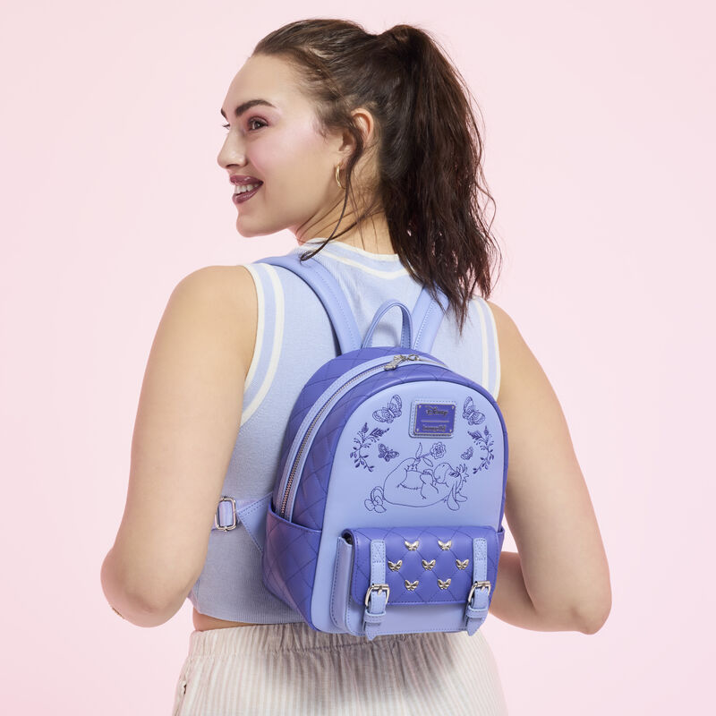 Winnie The Pooh Floral Eeyore Quilted Texture Mini Backpack | Loungefly