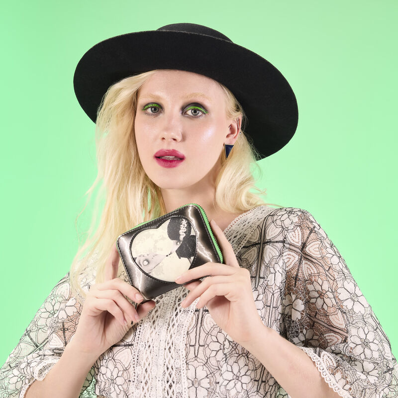 Frankenweenie Sparky & Persephone Glow Zip Around Wallet | Loungefly