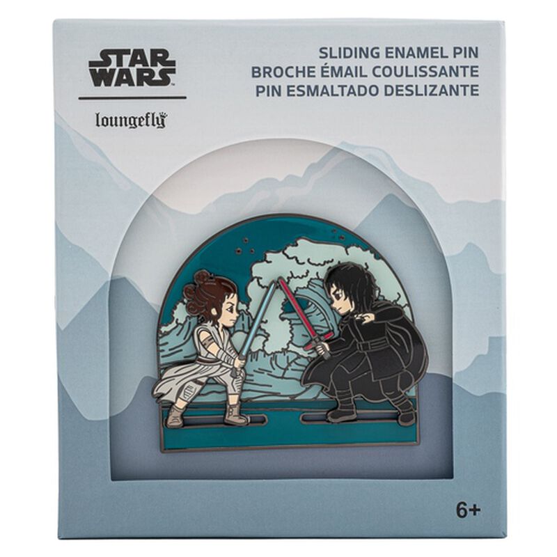 Star Wars Rey and Kylo Ren Collector Box Sliding Enamel Pin