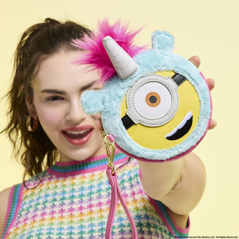 Minions Fluffy Unicorn Exclusive Costume Plush Wristlet Wallet | Loungefly