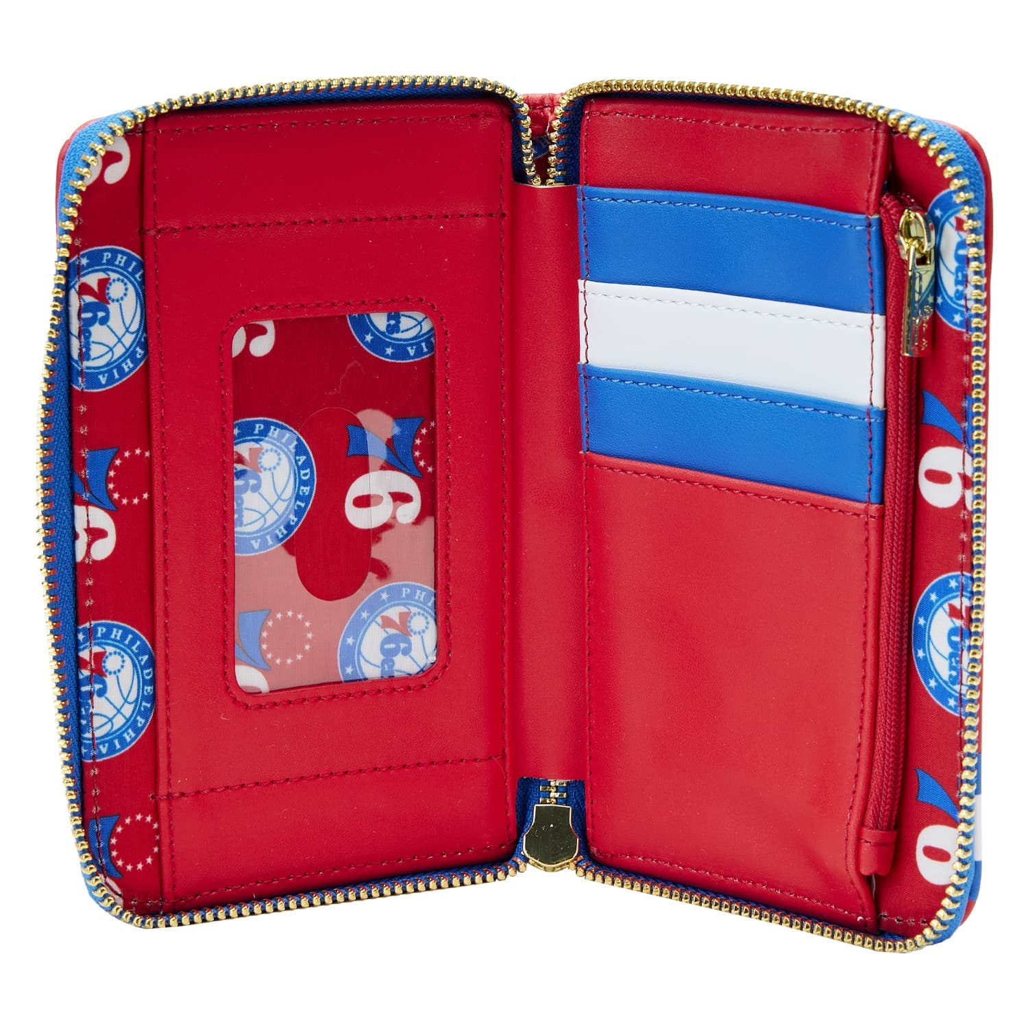 NBA Philadelphia 76ers Patch Icons Zip Around Wallet
