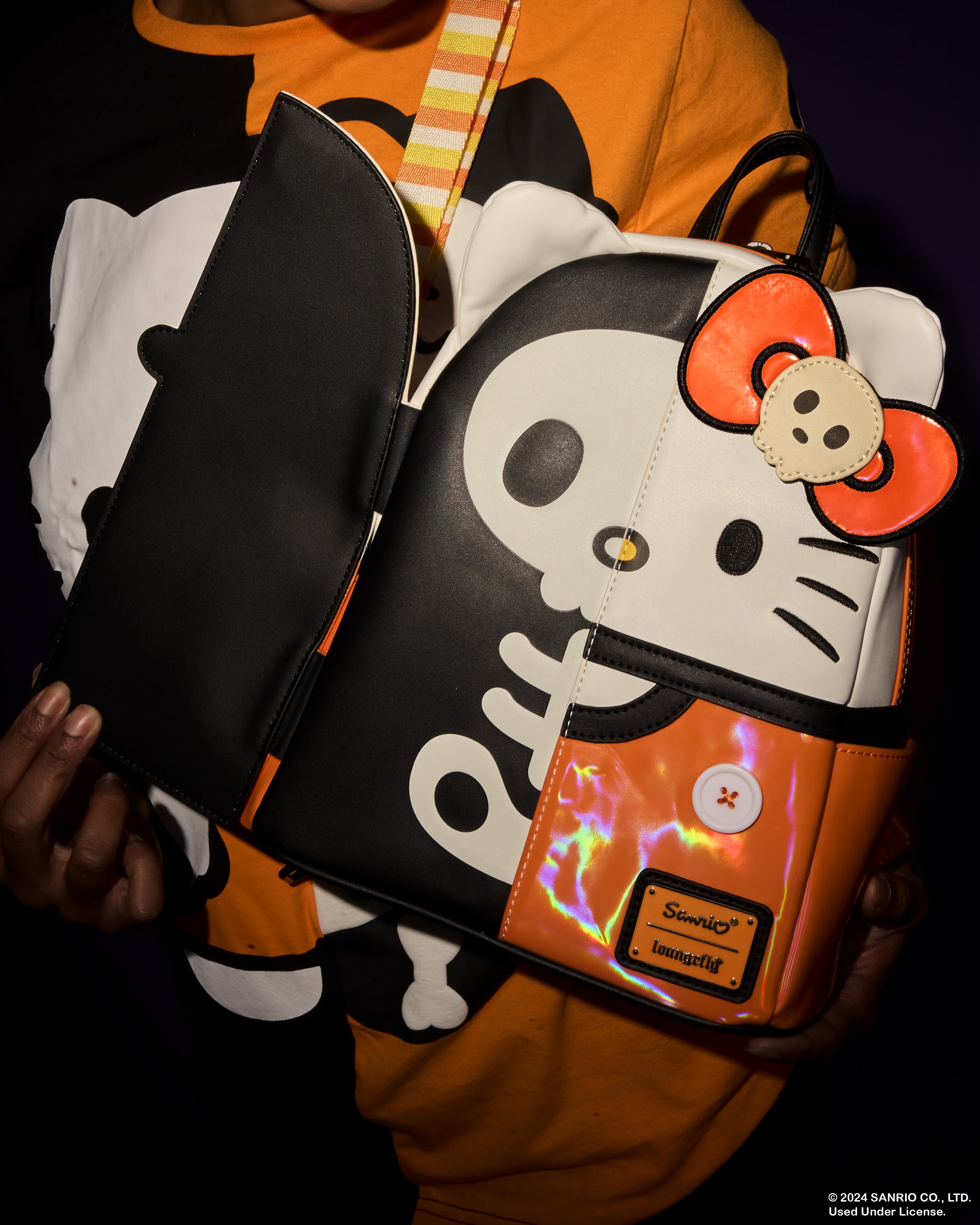 NYCC Limited Edition Sanrio Hello Kitty Skeleton Costume Glow Mini Backpack