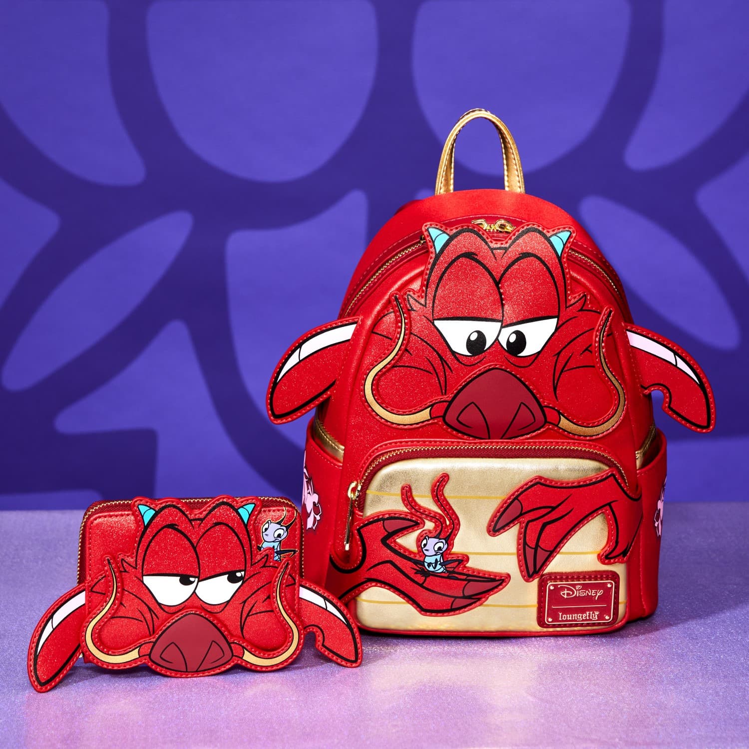 Mulan 25th Anniversary Mushu Glitter Cosplay Mini Backpack
