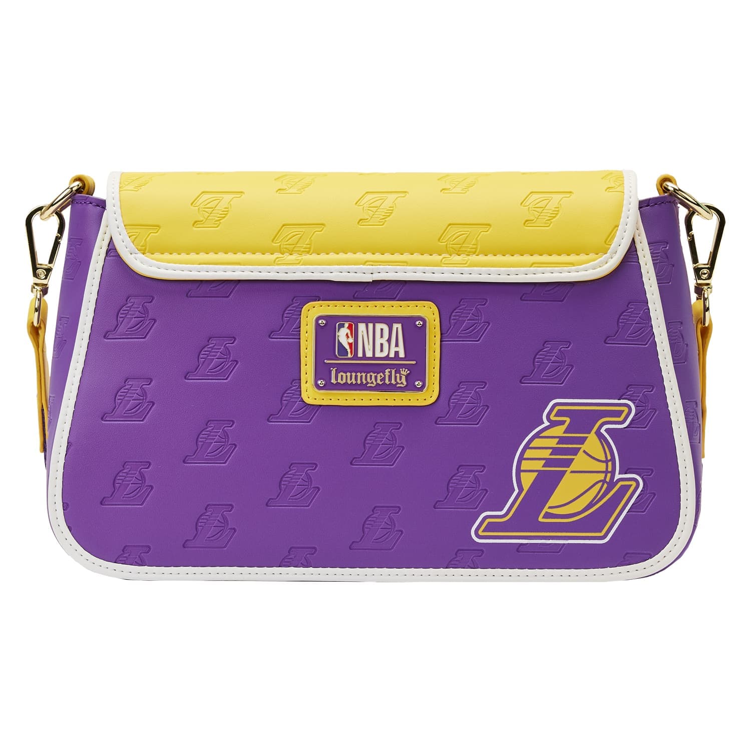 Buy NBA Los Angeles Lakers Patch Icons Crossbody Bag at Loungefly.