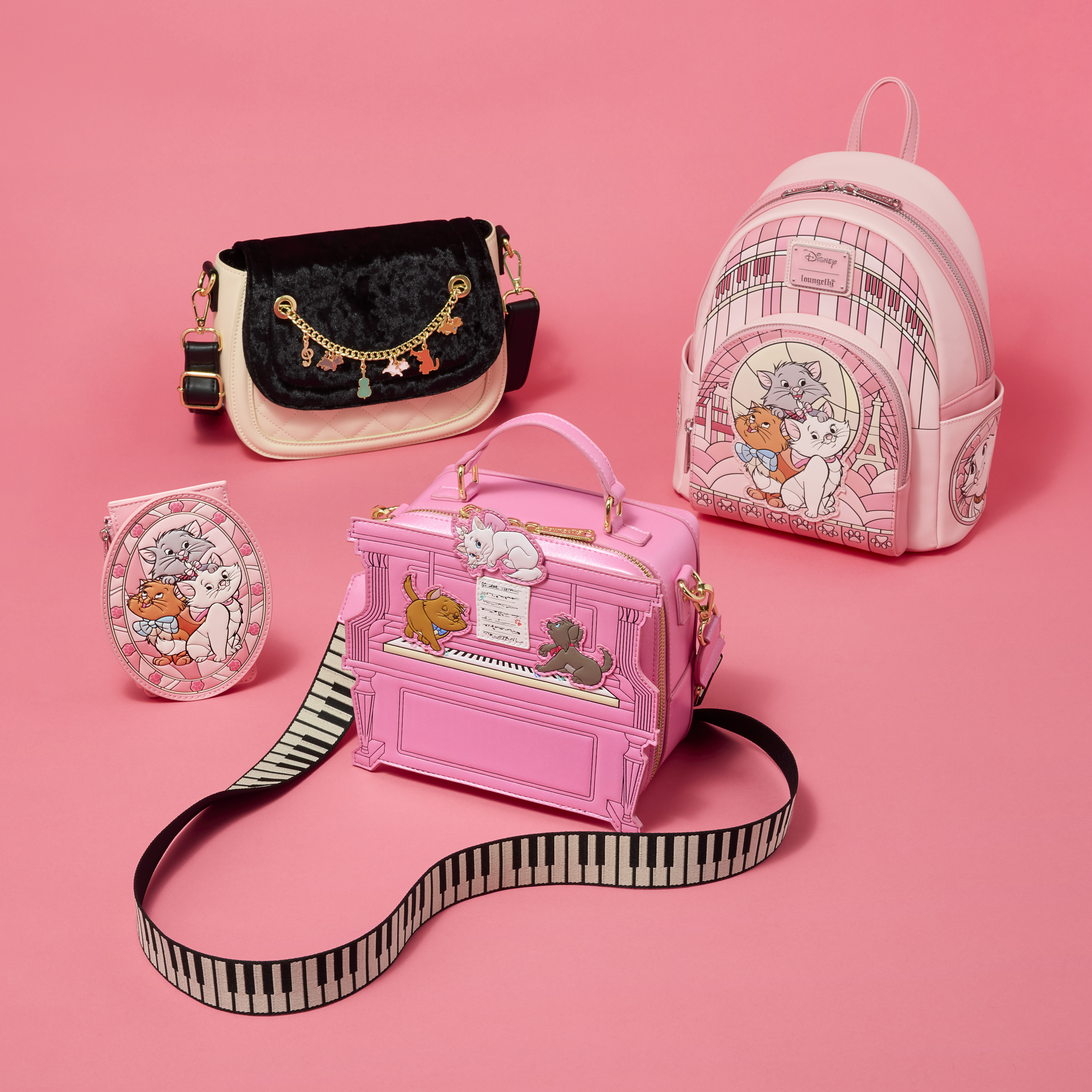 The Aristocats Exclusive Stained Glass Mini Backpack | Loungefly