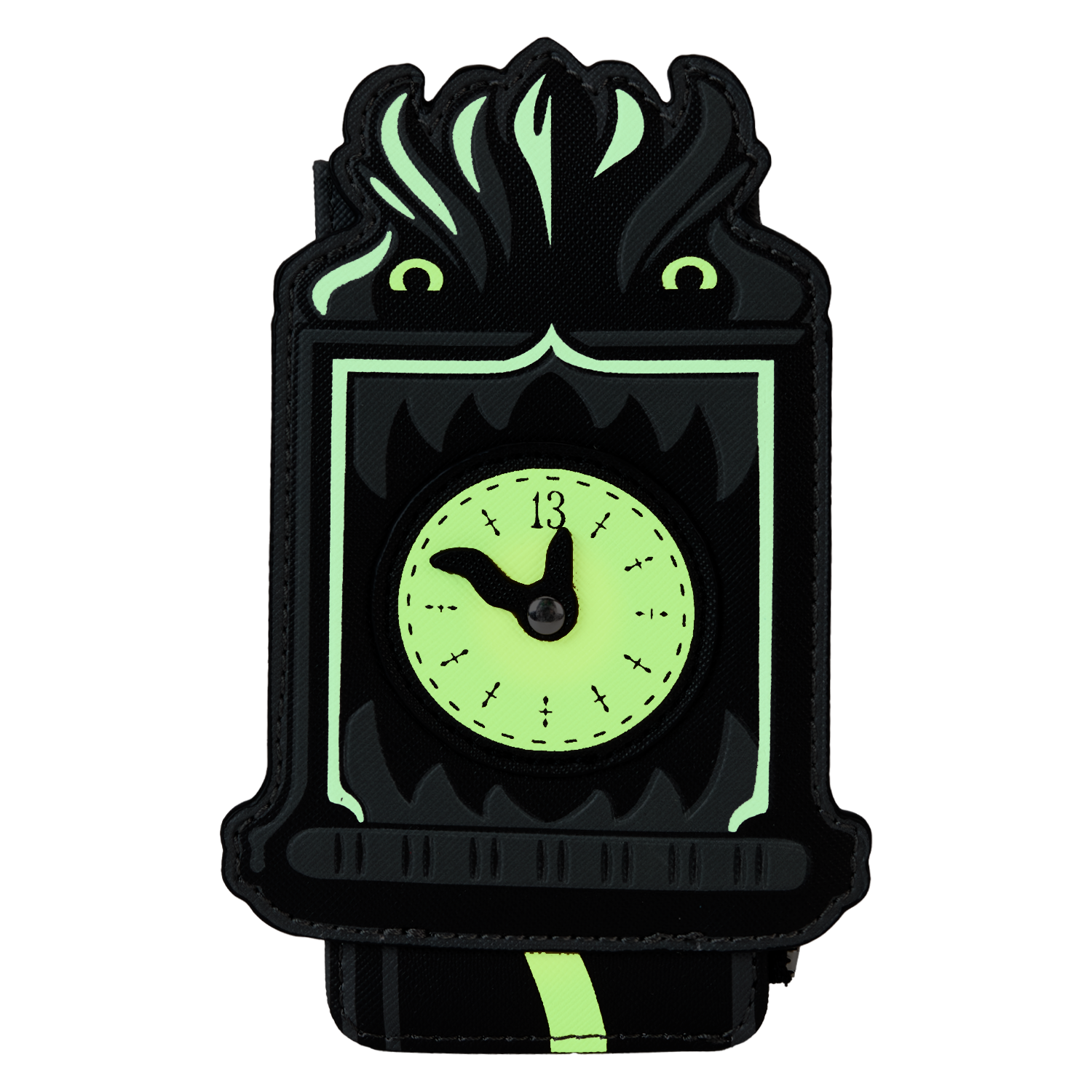 The Haunted Mansion Welcome Foolish Mortals Clock Glow Large Card Holder
