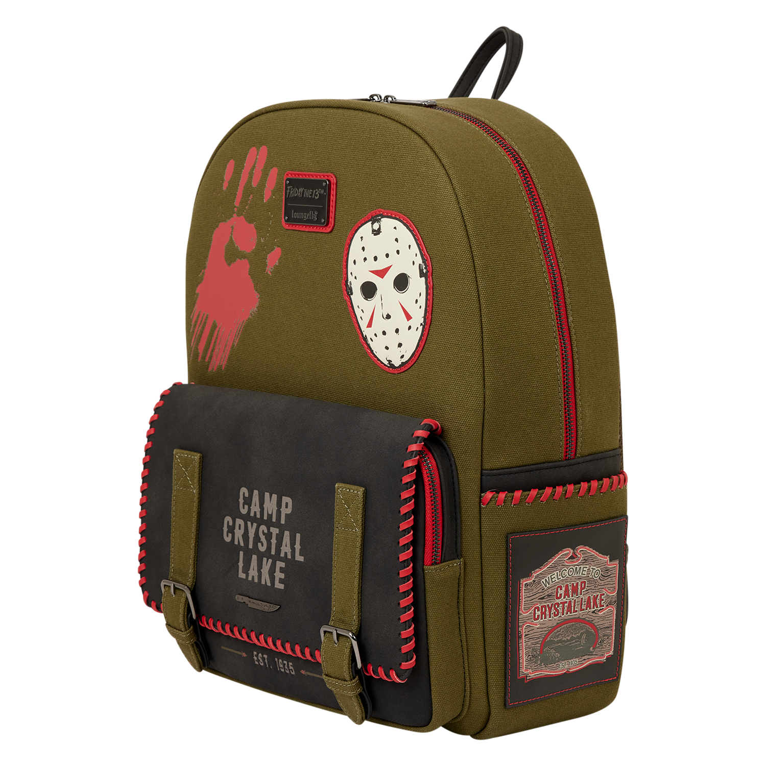 Friday the 13th Camp Crystal Lake Canvas Full-Size Backpack | Loungefly