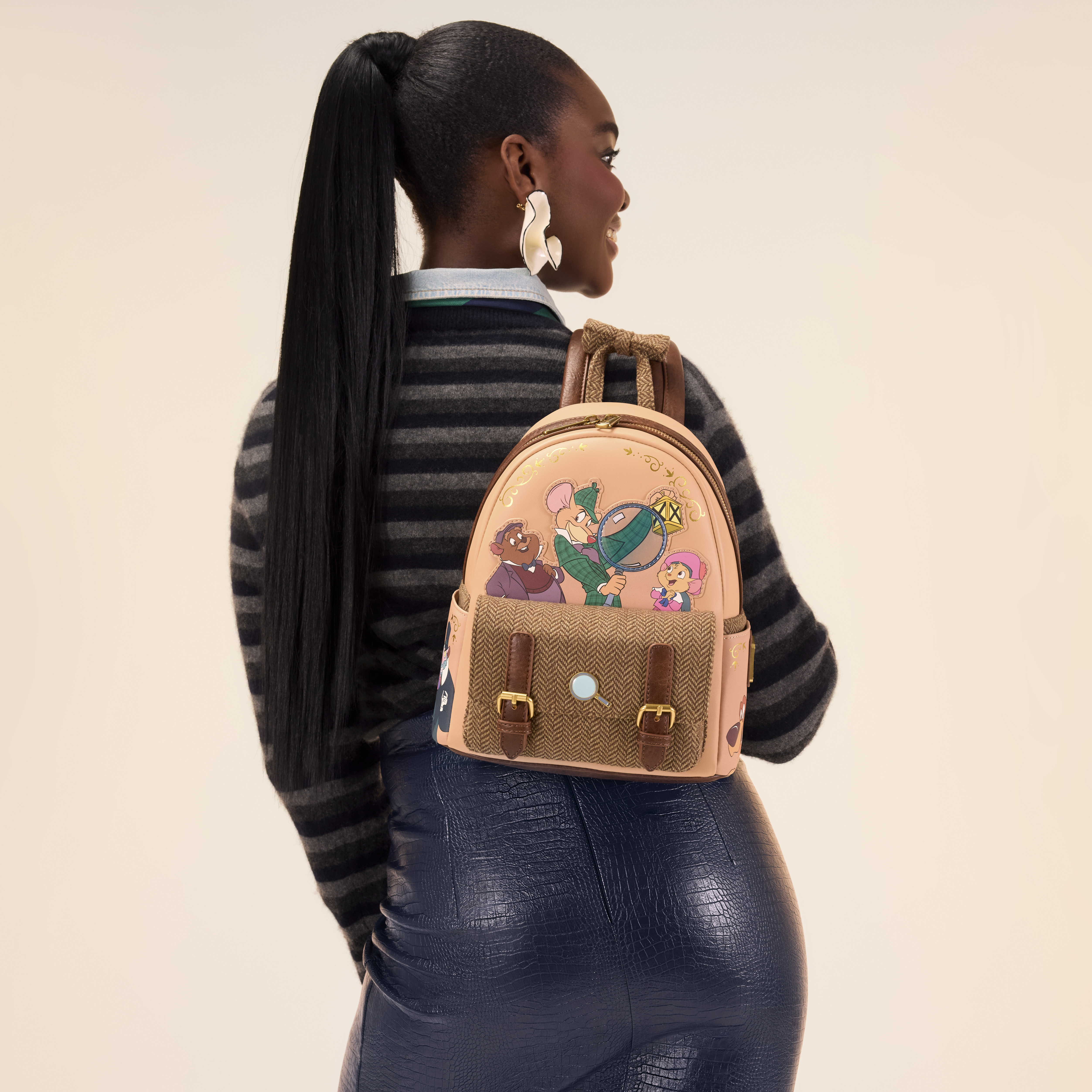 The Great Mouse Detective Exclusive Flap Pocket Mini Backpack | Loungefly
