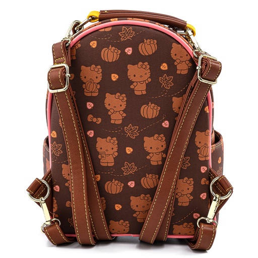 Hello Kitty Pumpkin Spice AOP Mini Convertible Backpack