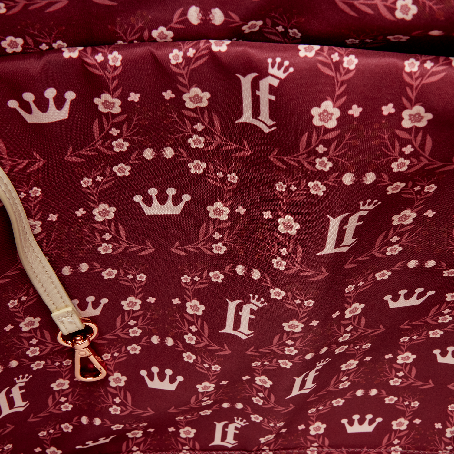 Loungefly Cream & Red Floral Convertible Backpack and Tote Crossbody ...