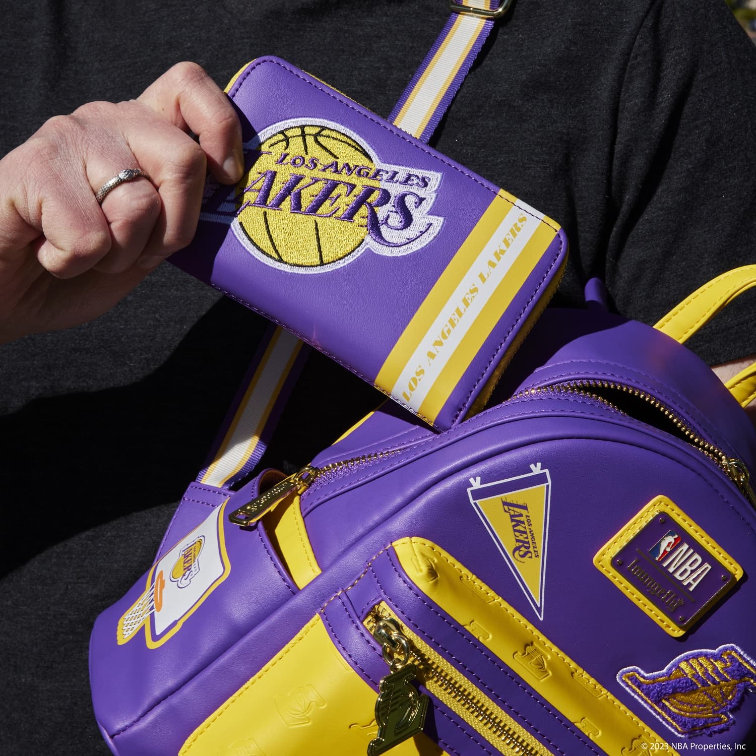 Buy NBA Los Angeles Lakers Patch Icons Zip Around Wallet at Loungefly.