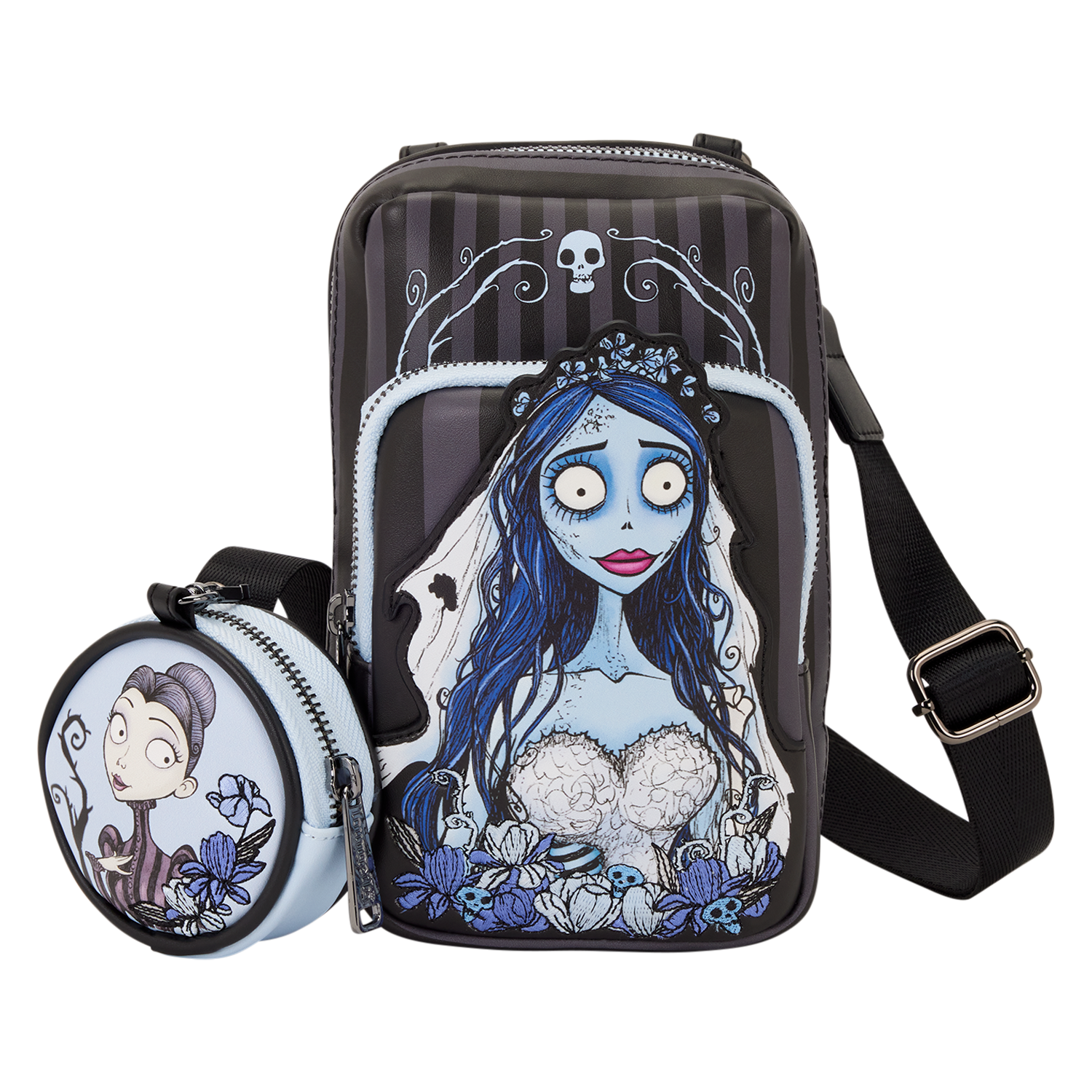 Corpse Bride Emily Sling Crossbody Bag with Coin Bag | Loungefly