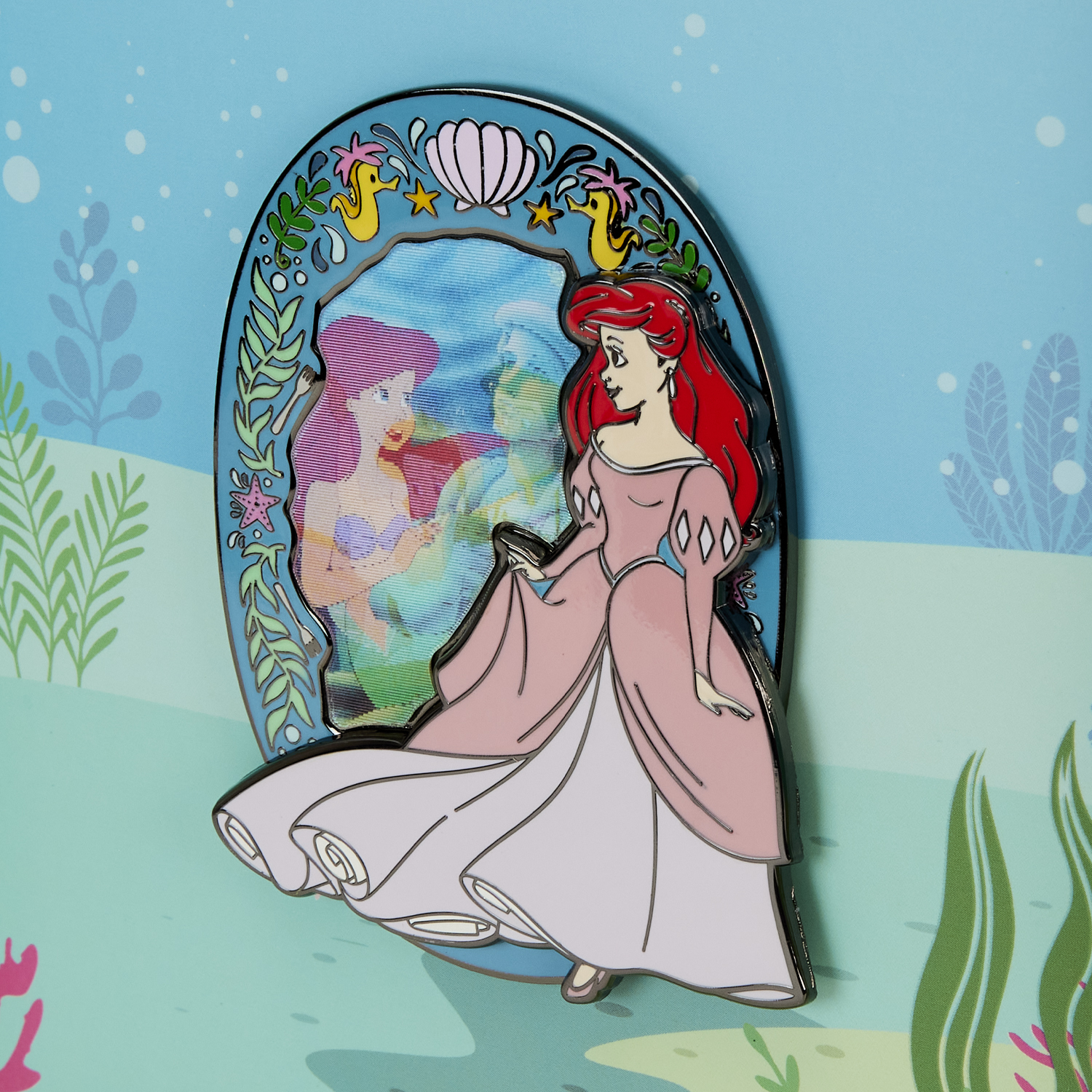 The Little Mermaid Princess Series 3" Collector Box Lenticular Pin