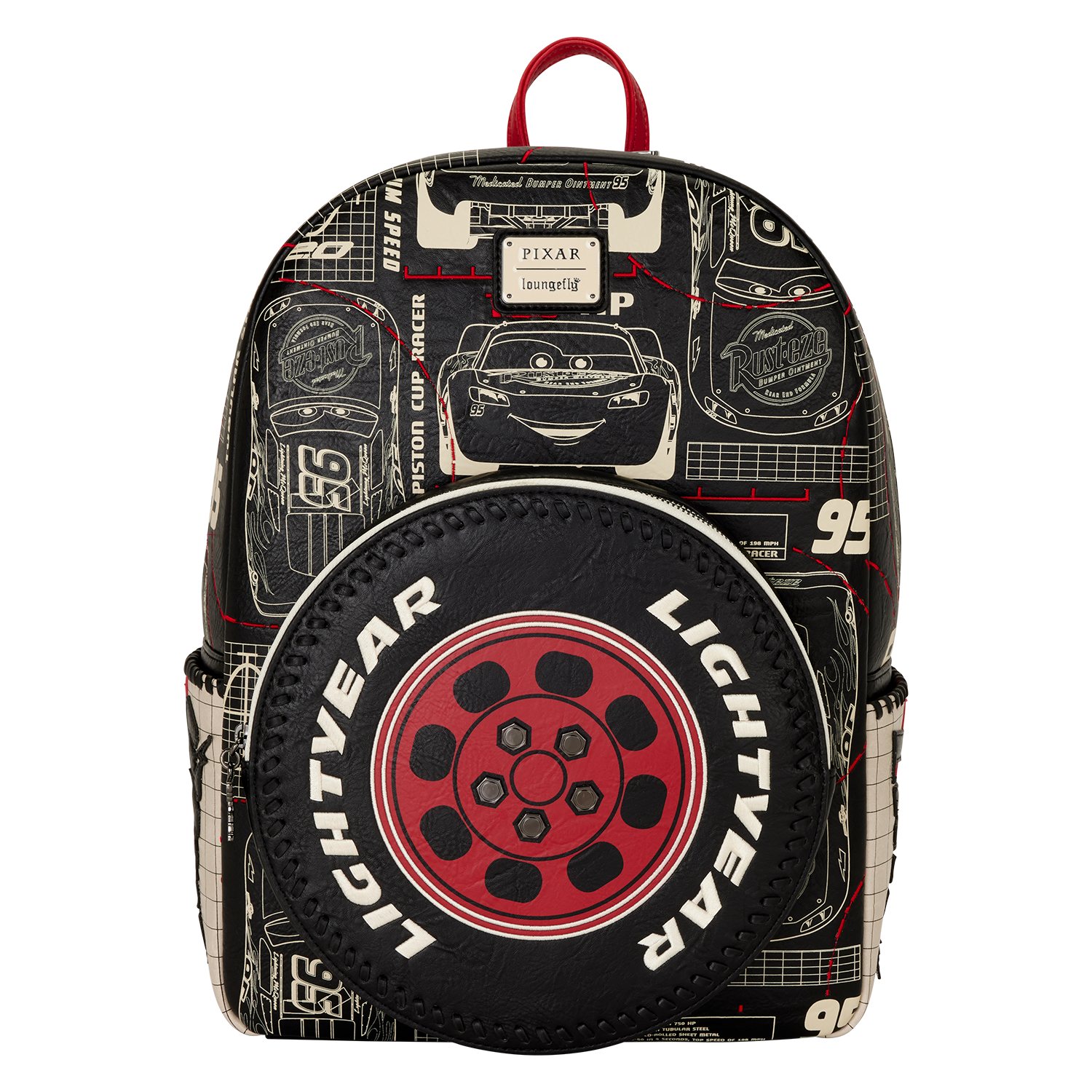 Cars Lightning McQueen Full-Size Backpack | Loungefly