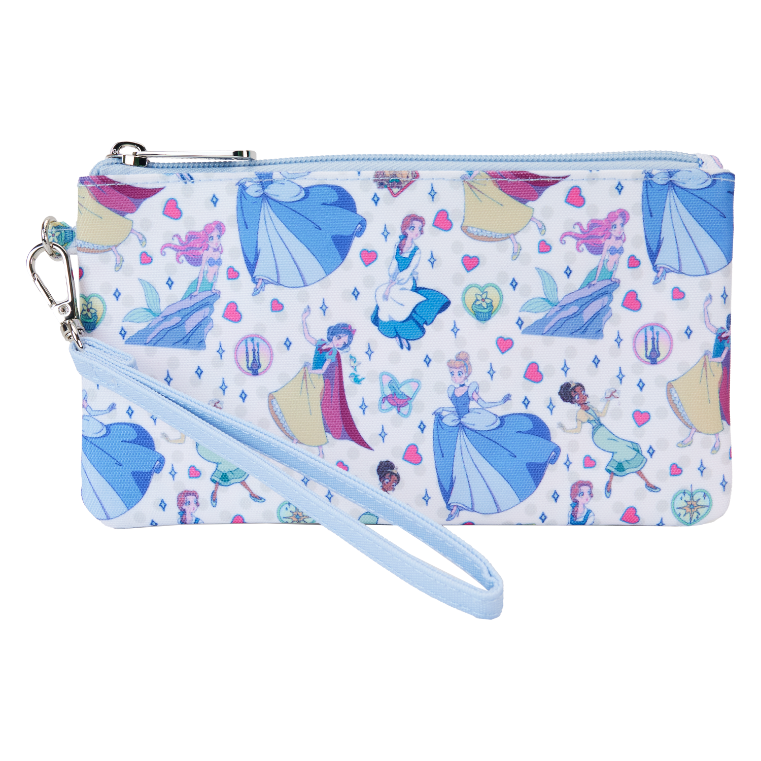 Disney Princess Manga Style All-Over Print Zipper Pouch Wristlet