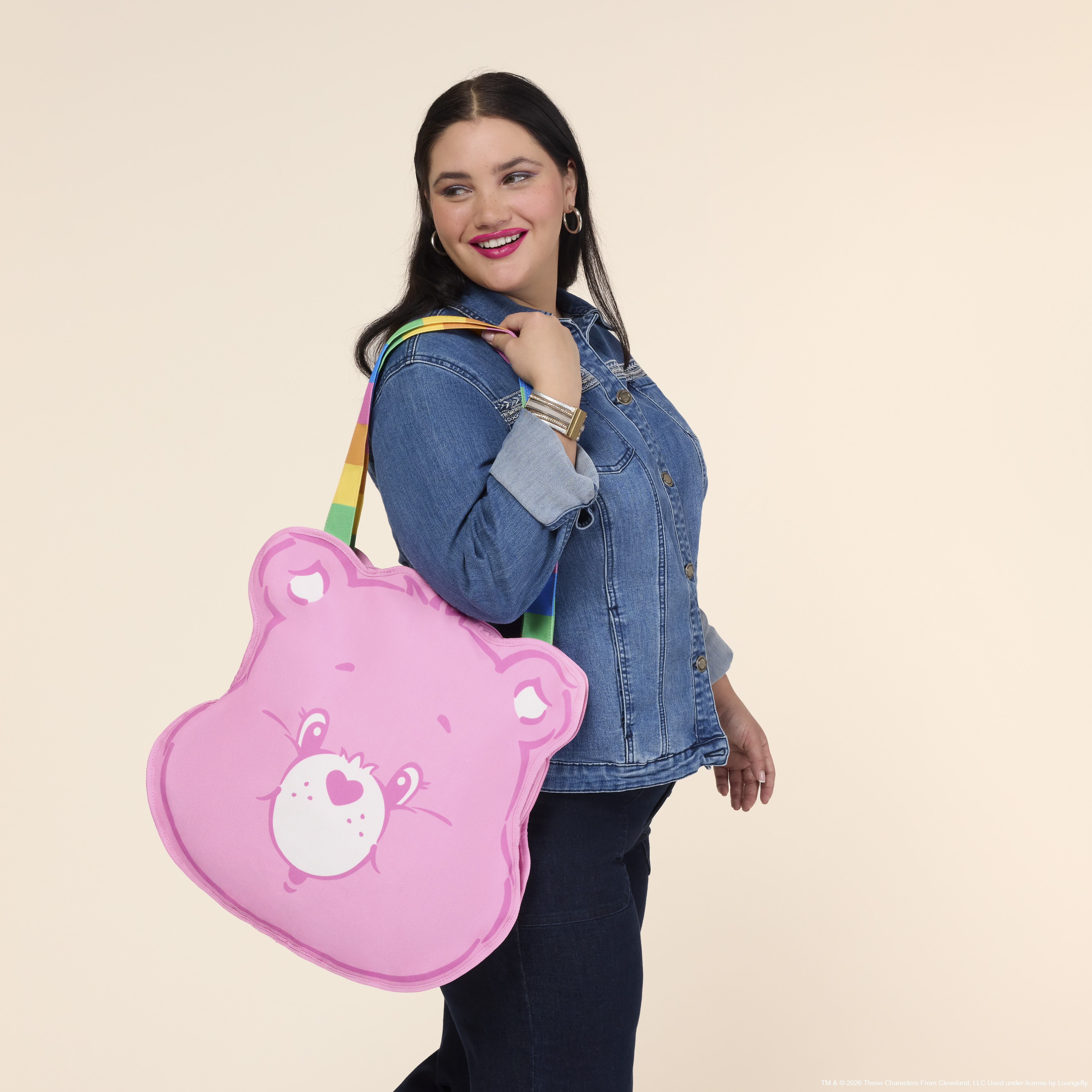 Care Bears Cheer Bear Cosplay Oversized Canvas Tote Bag | Loungefly